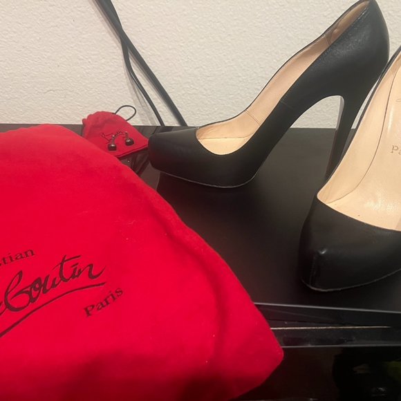 Christian Louboutin | Shoes | Perfect Black 45 Loubs Hidden Platform ...